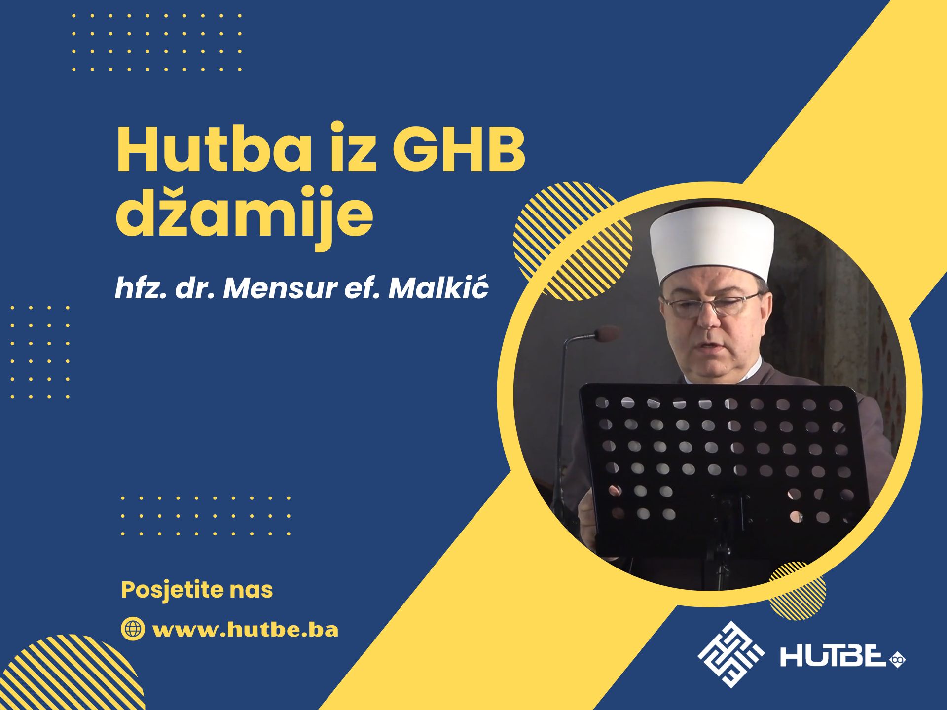 Hutba iz Gazi Husrev-begove džamije – hafiz dr. Mensur ef. Malkić – 7. 11. 2025 - Hutbe.ba